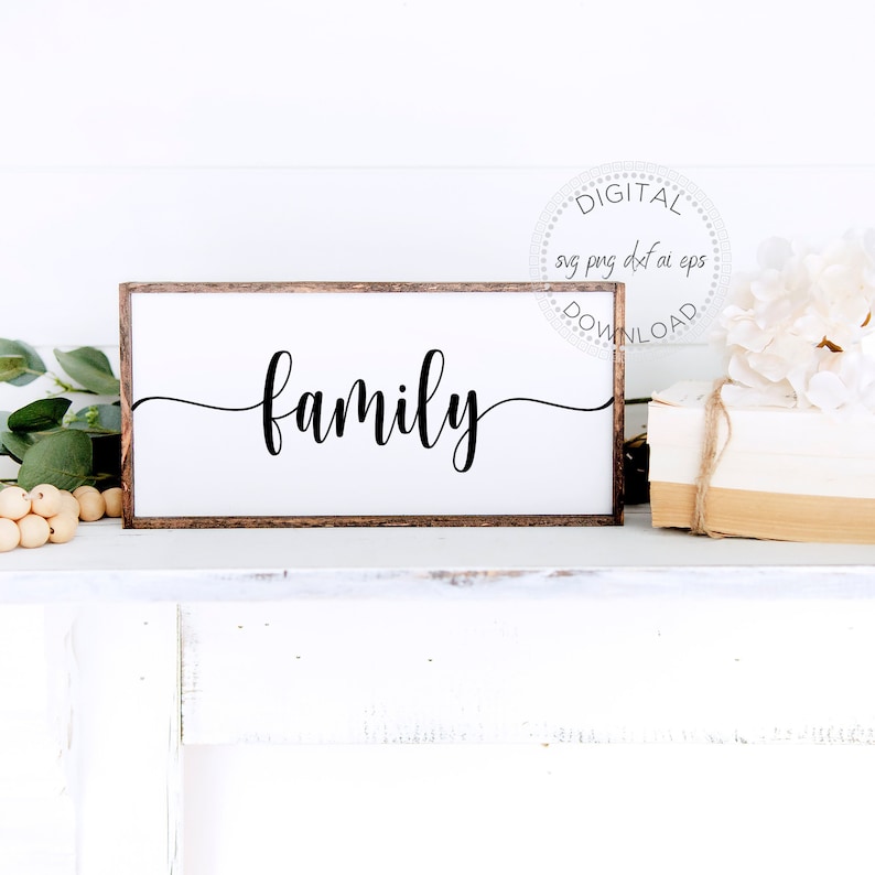 Family SVG Family Sign Cut File Farmhouse Sign SVG | Etsy