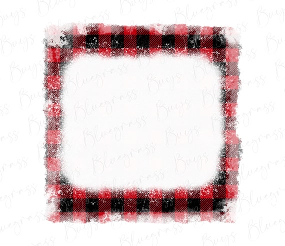 Red Buffalo Plaid Background With Bleach PNG Distressed - Etsy