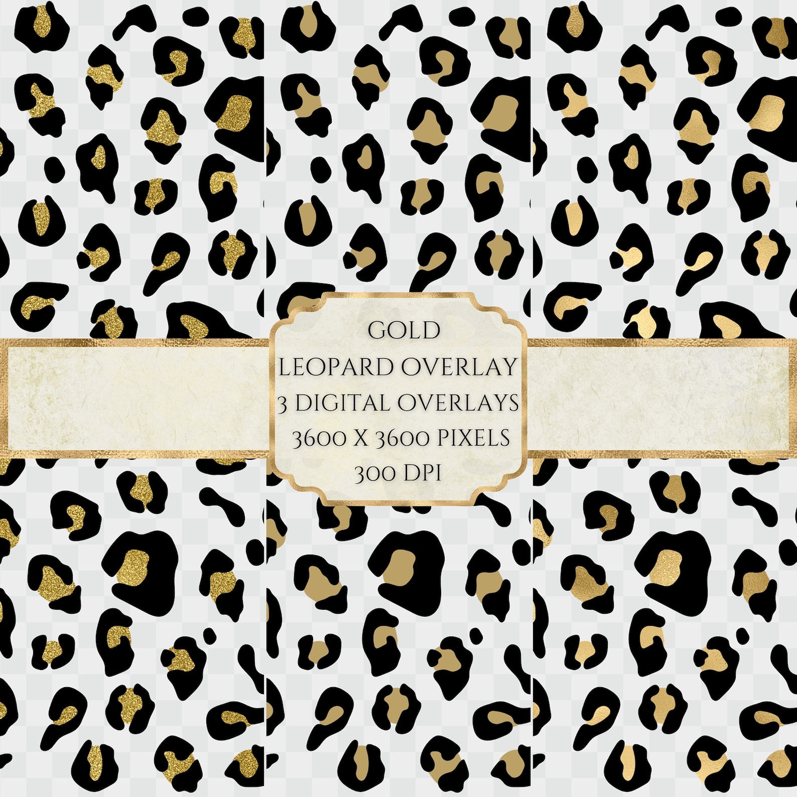 Gold Leopard Print PNG Overlay Animal Print Overlay PNG - Etsy