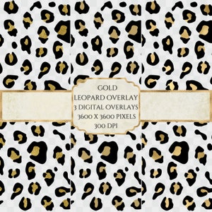 Gold Leopard Print PNG Overlay, Animal Print Overlay, PNG Sublimation ...