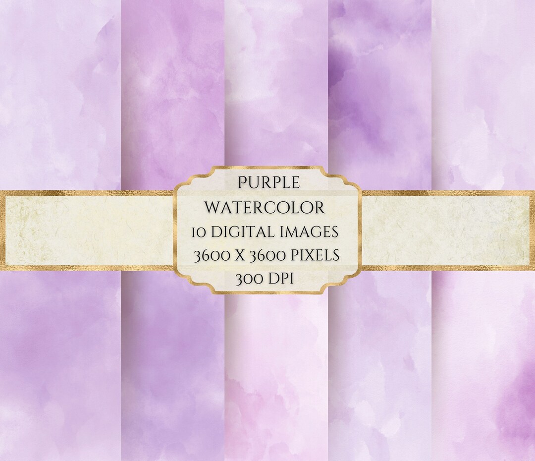 Purple Watercolor Digital Paper, Watercolor Texture, Printable ...