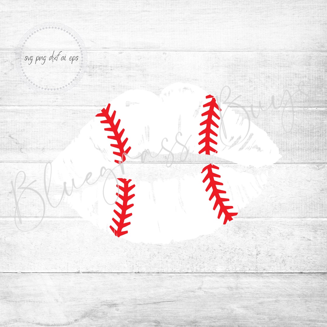Baseball Lips SVG Baseball Lace SVG Digital Download - Etsy