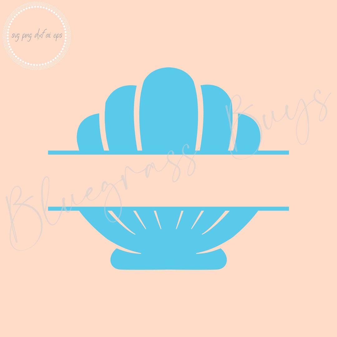 Seashell SVG, Seashell Name Frame, Monogram SVG, Ocean Png, Digital ...