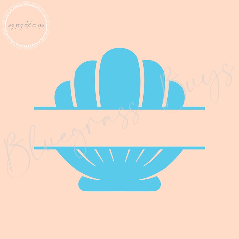 Seashell SVG, Seashell Name Frame, Monogram SVG, Ocean Png, Digital ...