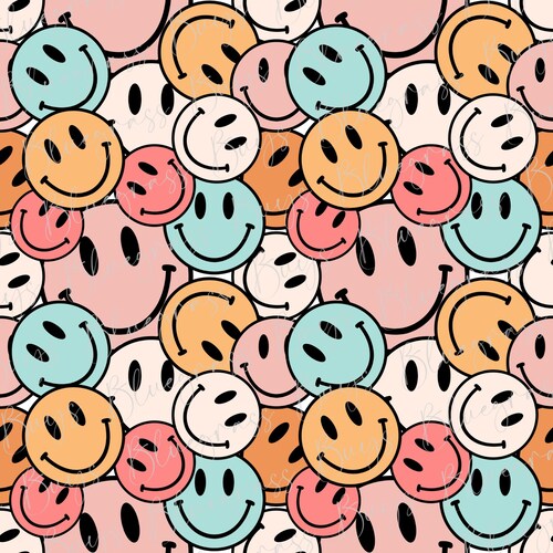 Retro Smiley Face Seamless Pattern Seamless Checkered - Etsy Retro Smiley Face Seamless Pattern Seamless Checkered - Etsy