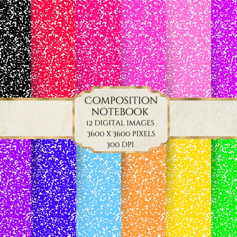 Composition Notebook Background - Etsy