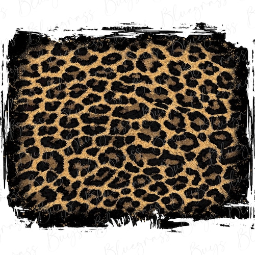 Leopard Design Background Png Distressed Grunge Sublimation - Etsy