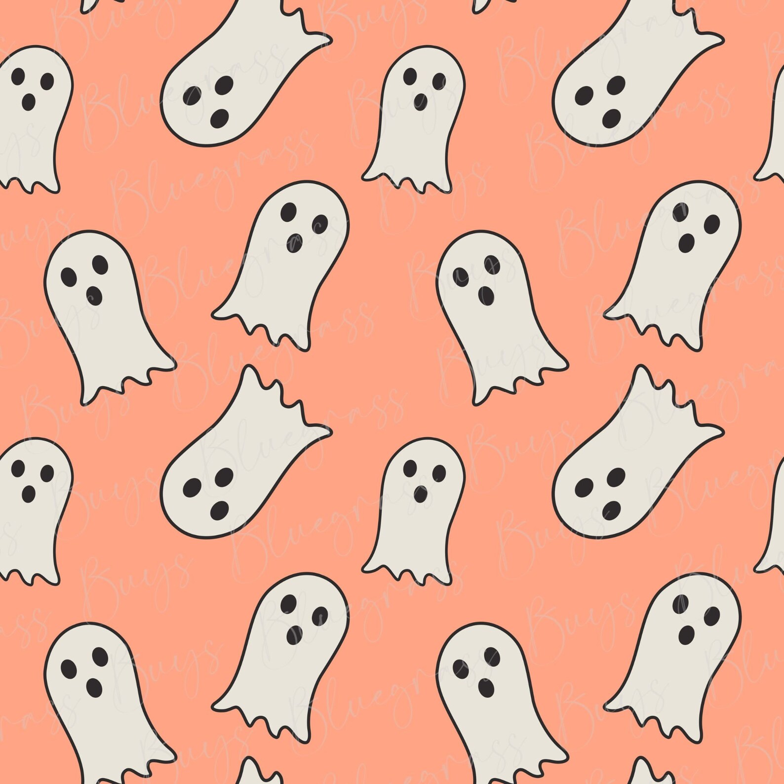 Ghost Seamless Pattern Halloween Background Halloween - Etsy