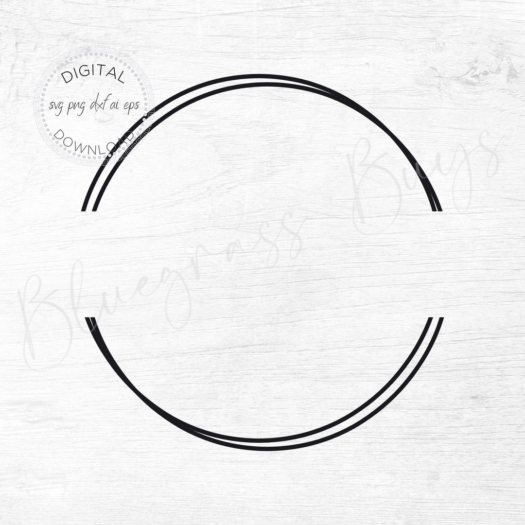 Circle Split Frame SVG Monogram Frame SVG Geometric Frame - Etsy