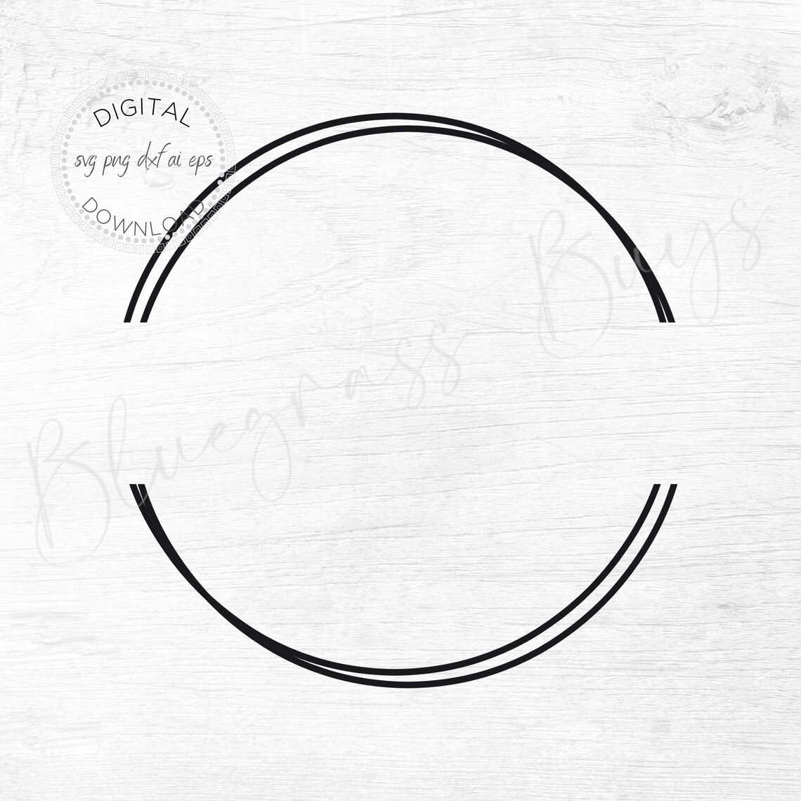Circle Split Frame SVG Monogram Frame SVG Geometric Frame | Etsy