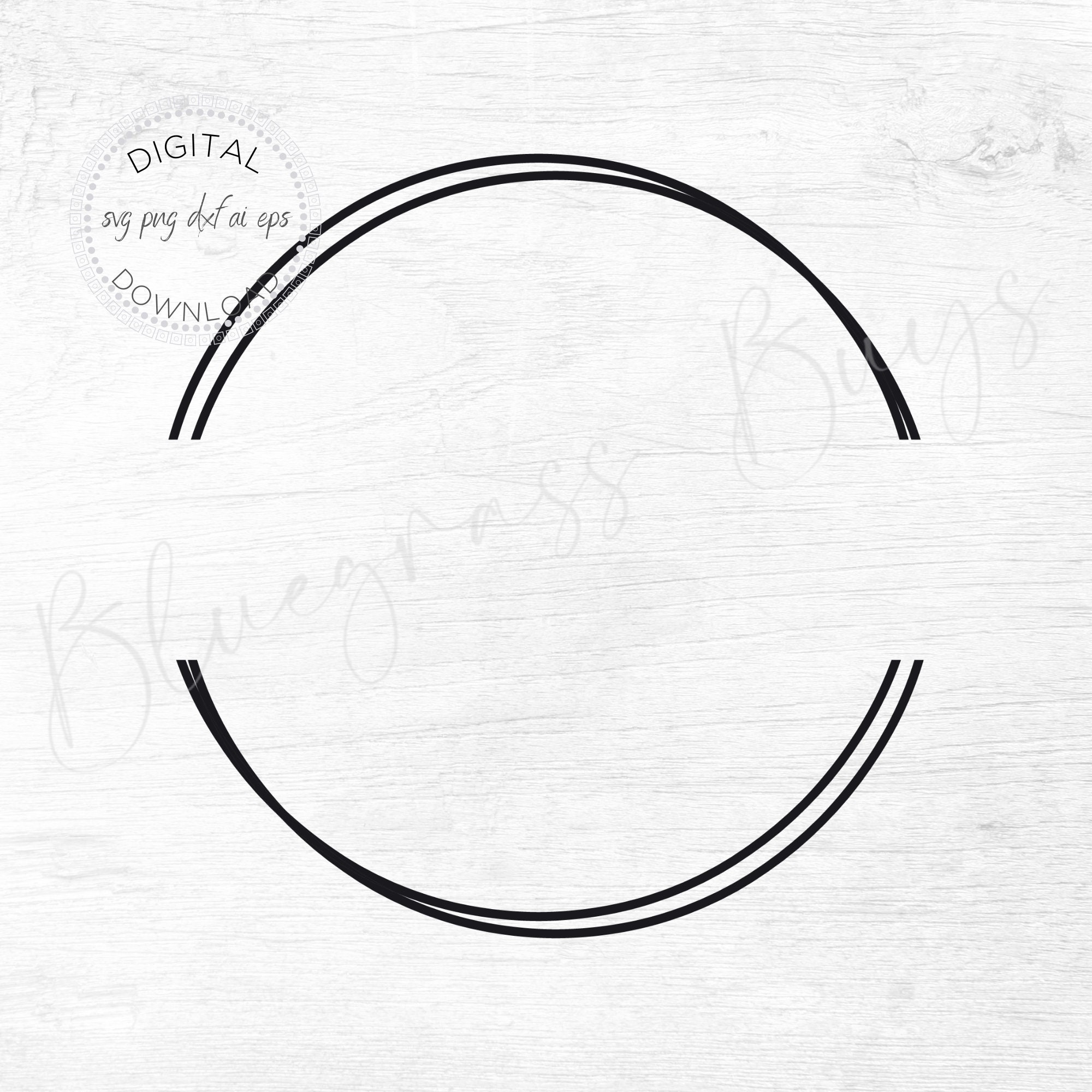 Papercraft Round Frame SVG Geometric Frame SVG Split Circle Frame SVG Cricut Cut File Frame 