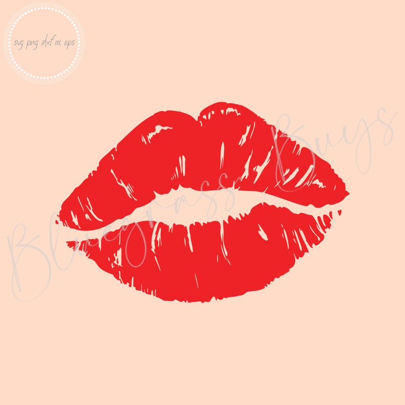 Labios SVG, Labios Rojos Png, Beso SVG, Descarga Digital, Cricut ...
