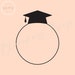 Graduation Frame SVG, Monogram Graduation Png, Graduation Hat SVG File ...
