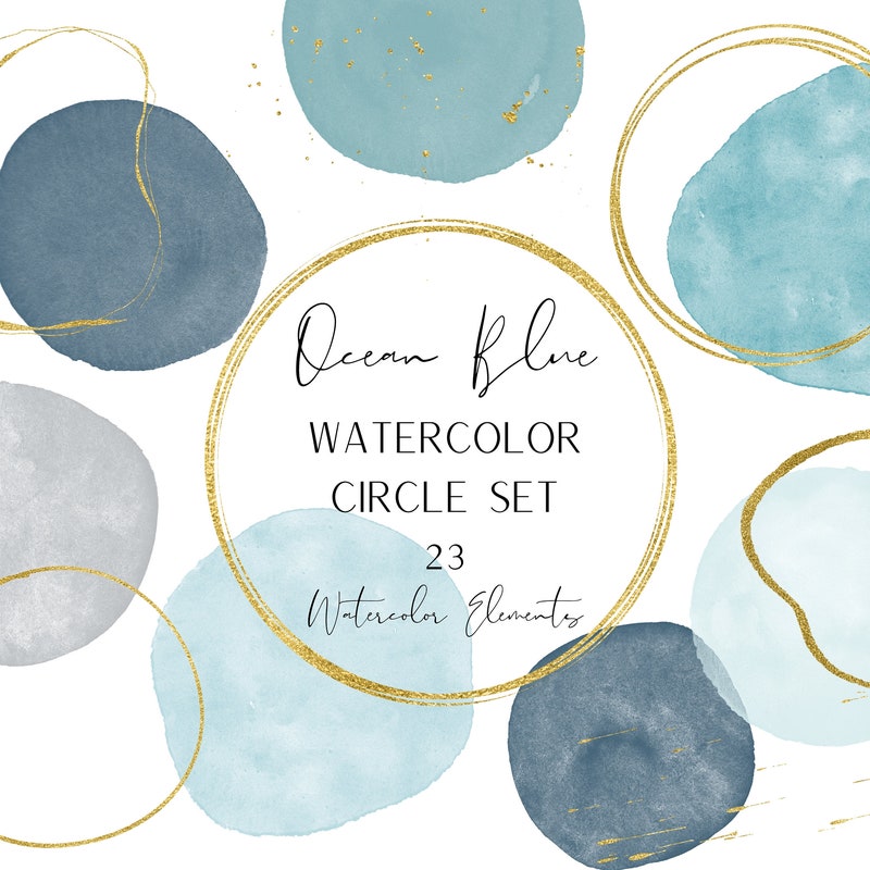 Watercolor Circles - Etsy