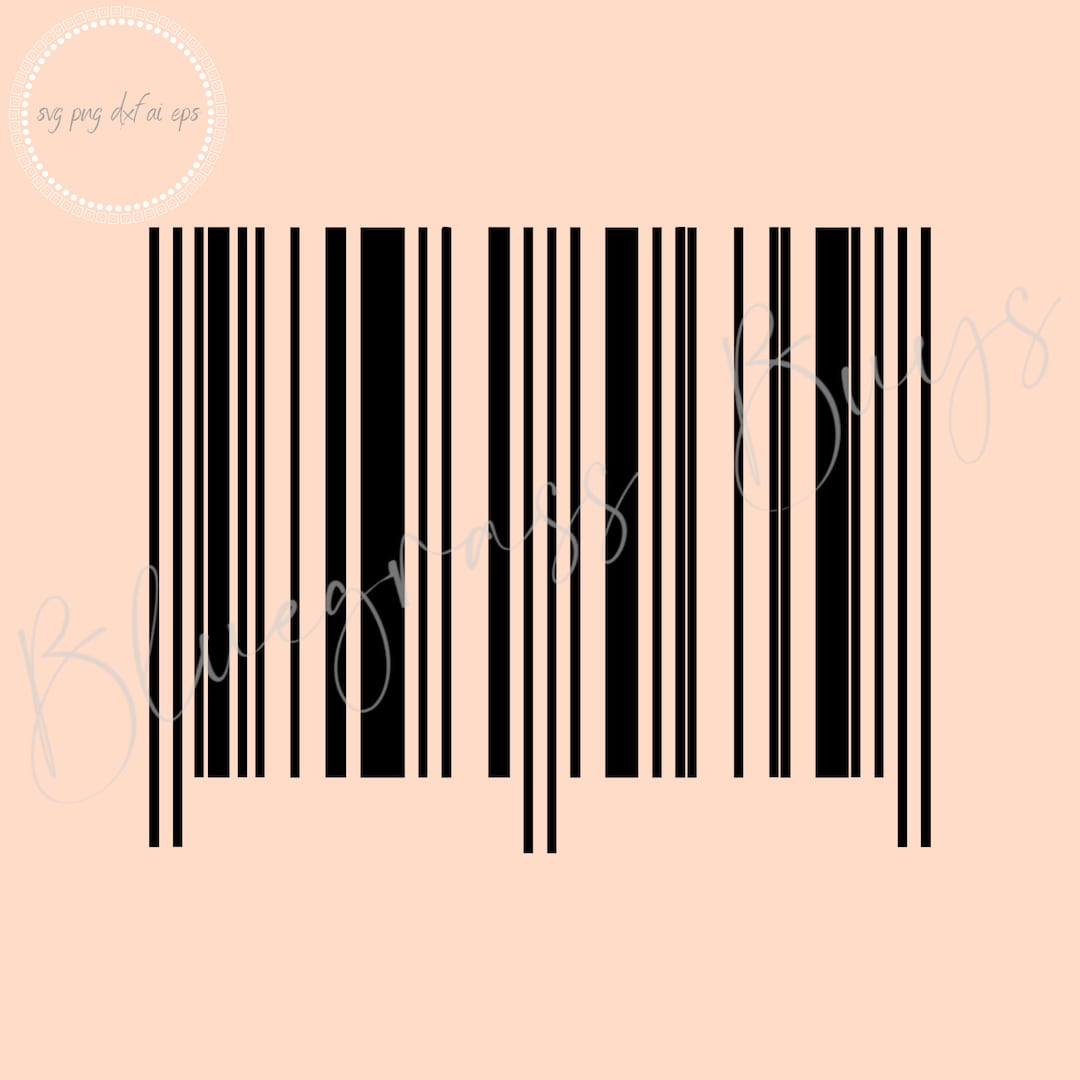 Barcode SVG, Bar Code PNG, Plain Barcode, Digital Download, Cricut ...
