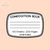 Composition Book Label Svg, Composition Notebook Label, Label for ...