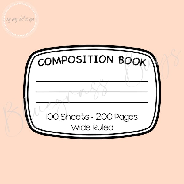 Composition Notebook Clipart - Etsy