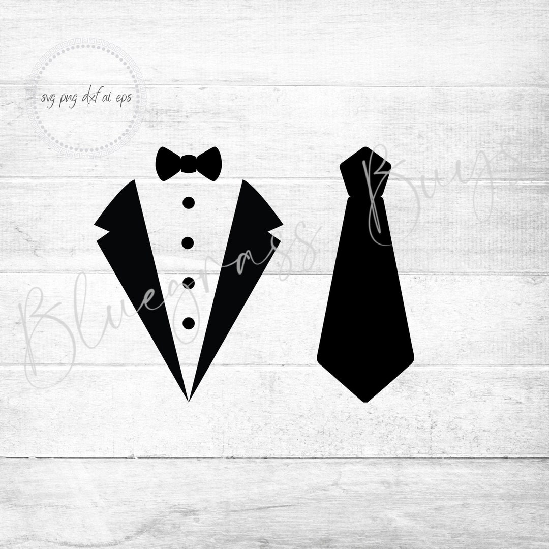 Tuxedo SVG Necktie SVG Tuxedo Bow Tie Clipart Digital - Etsy