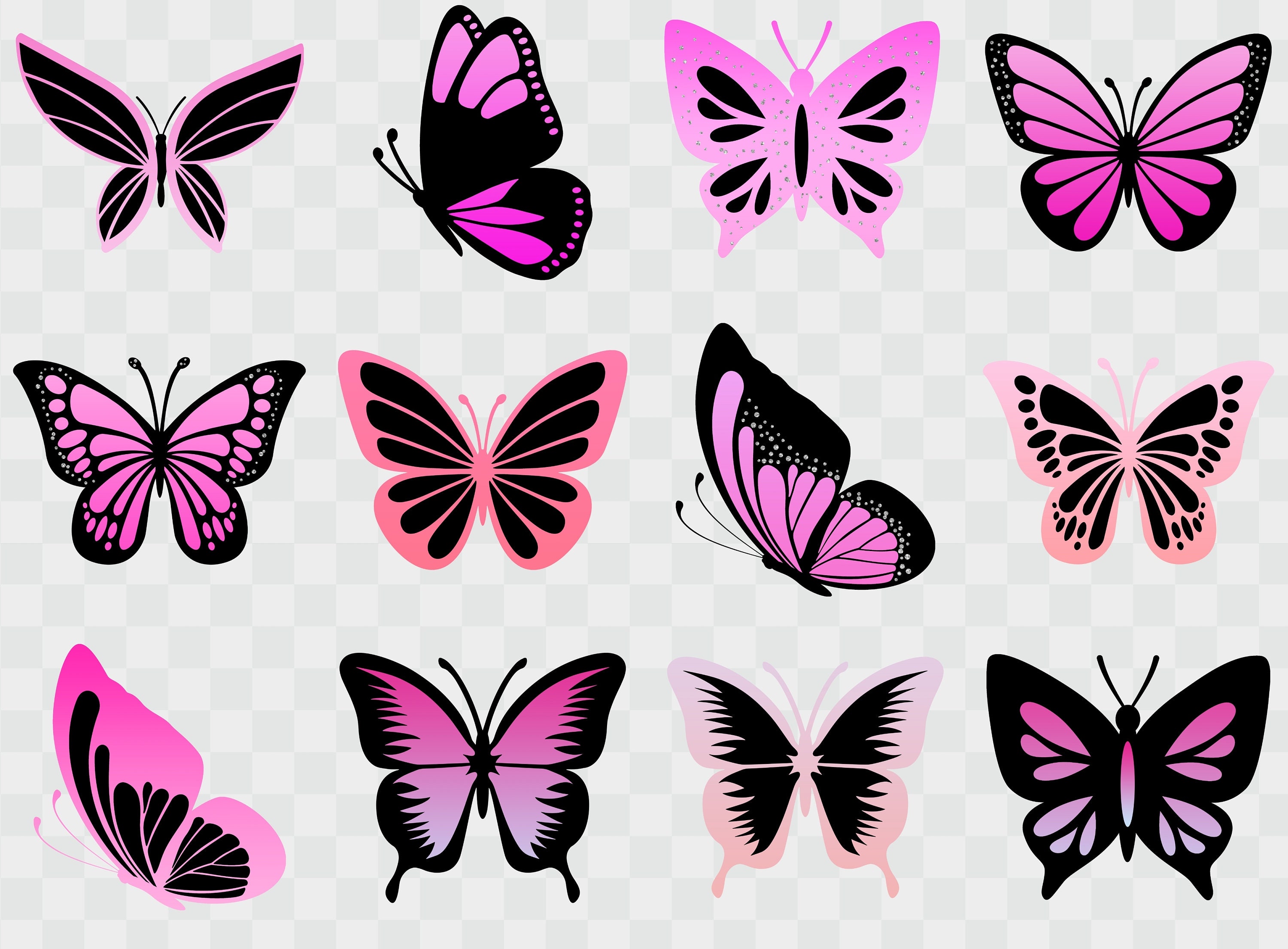 Pink Butterfly Clip Art