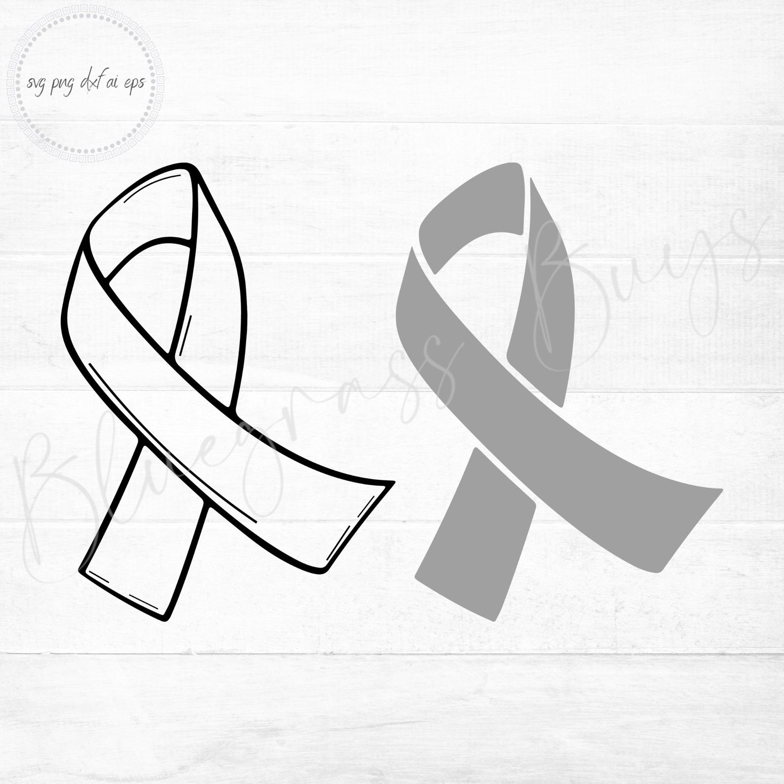 Cancer Ribbon SVG Ribbon Outline SVG Awareness Ribbon SVG - Etsy