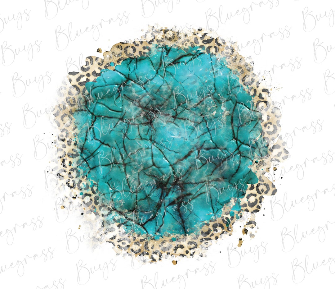 Leopard and Turquoise Background PNG, Grunge Turquoise Marble ...