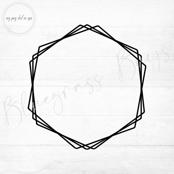 Triple Hexagon Frame SVG Geometric Hexagon Frame SVG - Etsy