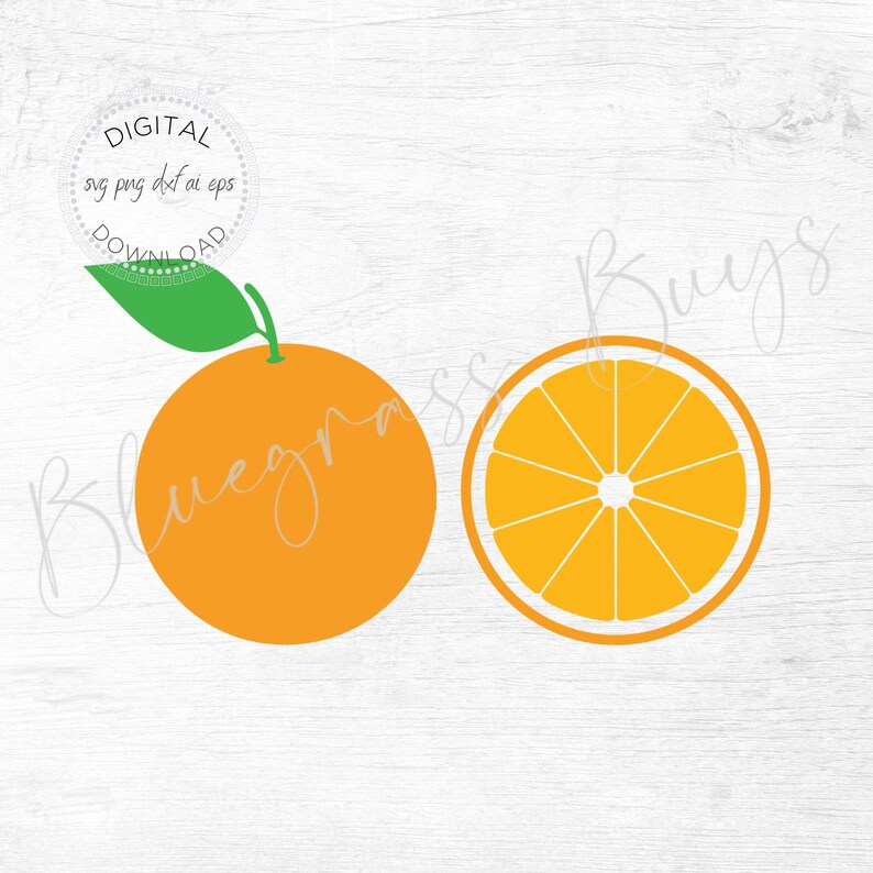 Orange SVG Orange Slice SVG Fruit Clipart Digital - Etsy