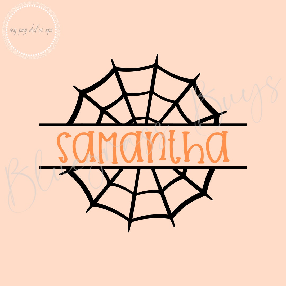 Spider Web Name Frame SVG - Spider Web SVG - Halloween Clipart ...