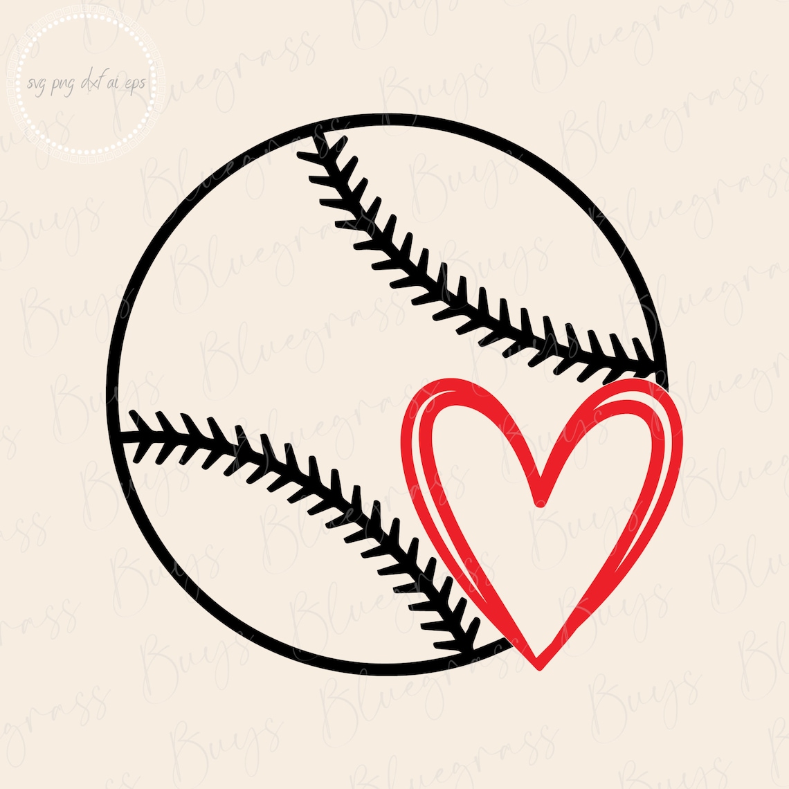 Baseball Love Heart, Baseball SVG, Heart Png, Baseball Stitch, Baseball ...