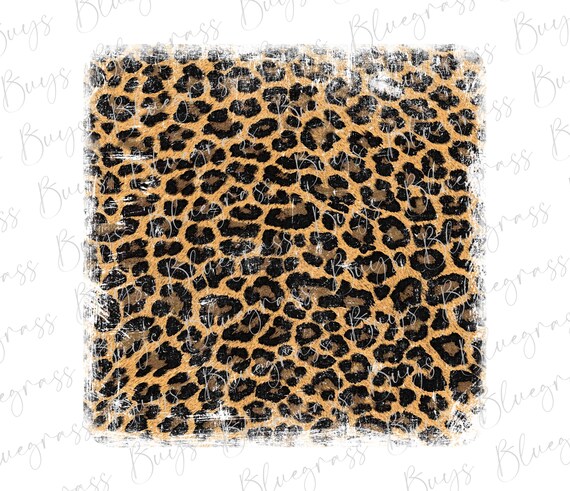 Drawing & Illustration Distressed Leopard Print Sublimation PNG Cheetah ...