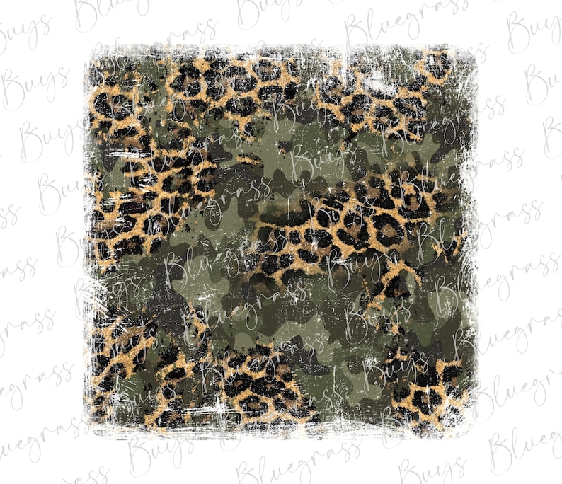 Leopard Camouflage Background PNG Distressed Camo Grunge - Etsy