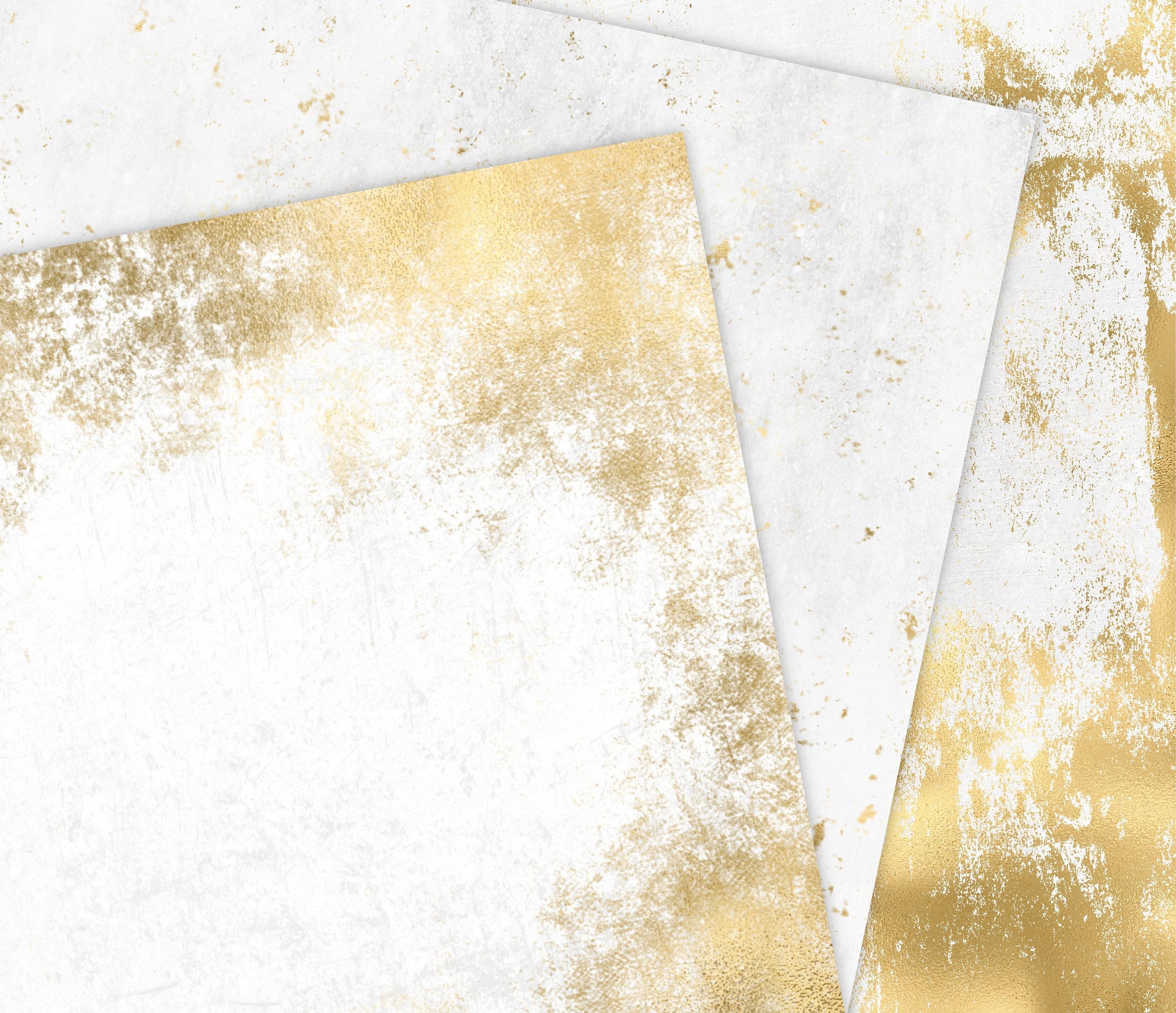 Grunge White and Gold Paper, Distressed Textured, Worn Texture Paper ...
