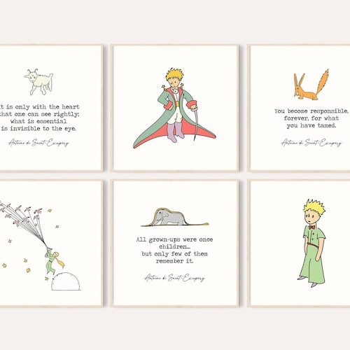 The Little Prince Wall Art Set of 6 / Little Prince Print / - Etsy