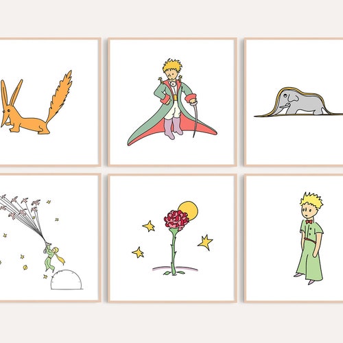 The Little Prince Set of 6 Prints / the Little Prince Wall Art - Etsy