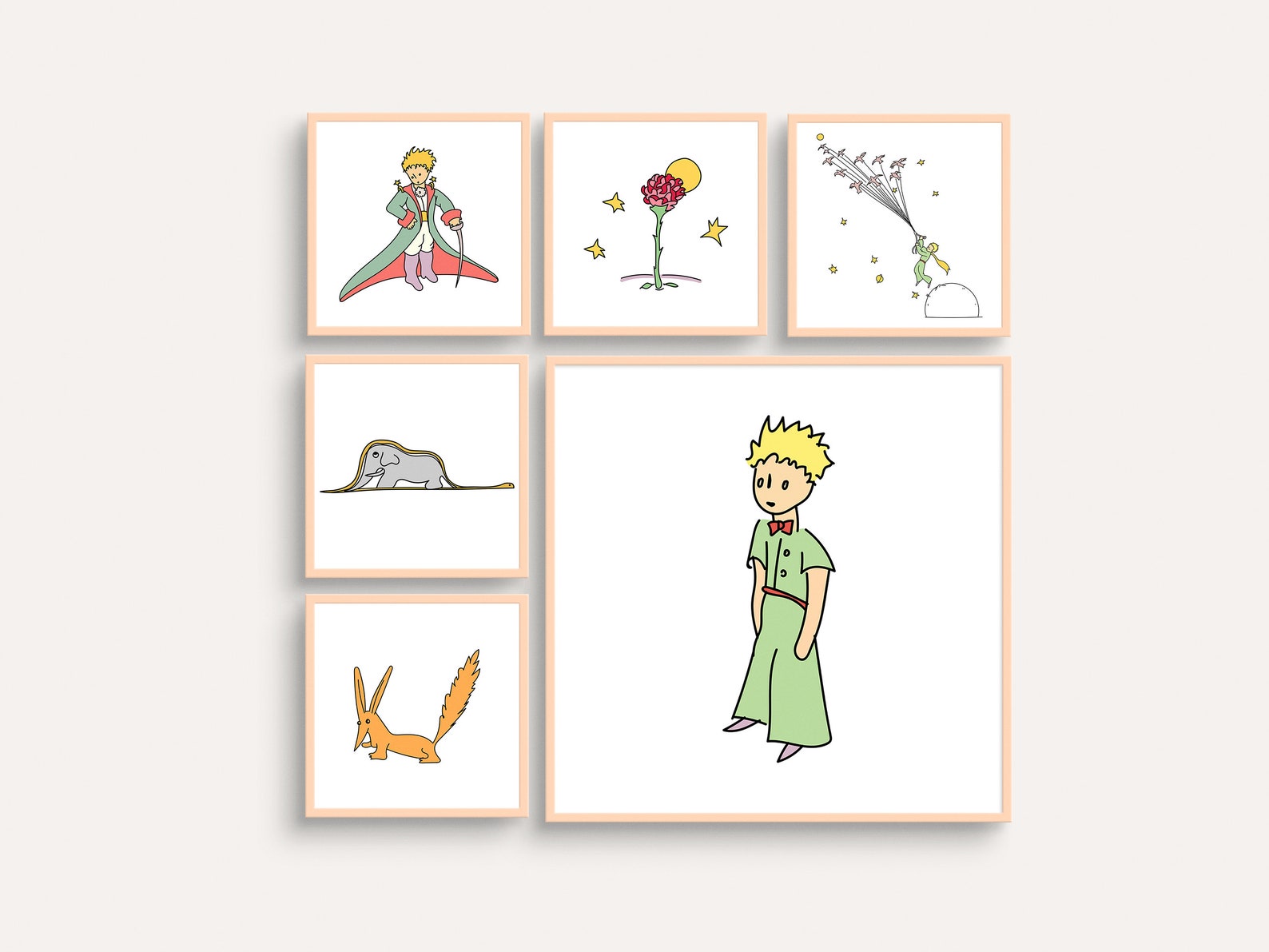 The Little Prince Wall Art Set of 6 / Little Prince Print / - Etsy