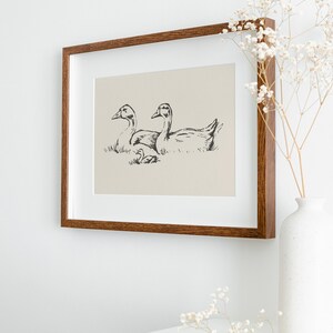 Duck Vintage Print / Duck Wall Art / Duck Drawing / Antique Vintage ...