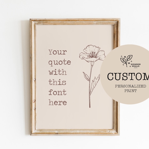 Custom Quote Print - Etsy