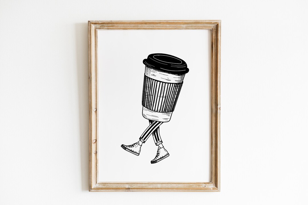 Coffee Cup Print / Fun Coffee Print / Coffee Abstract Print / Coffee ...