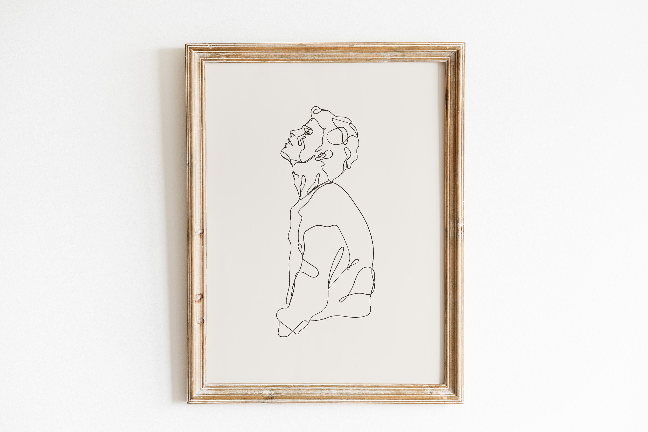 Man One Line Print / Abstract Man Portrait Print / Man Figure - Etsy