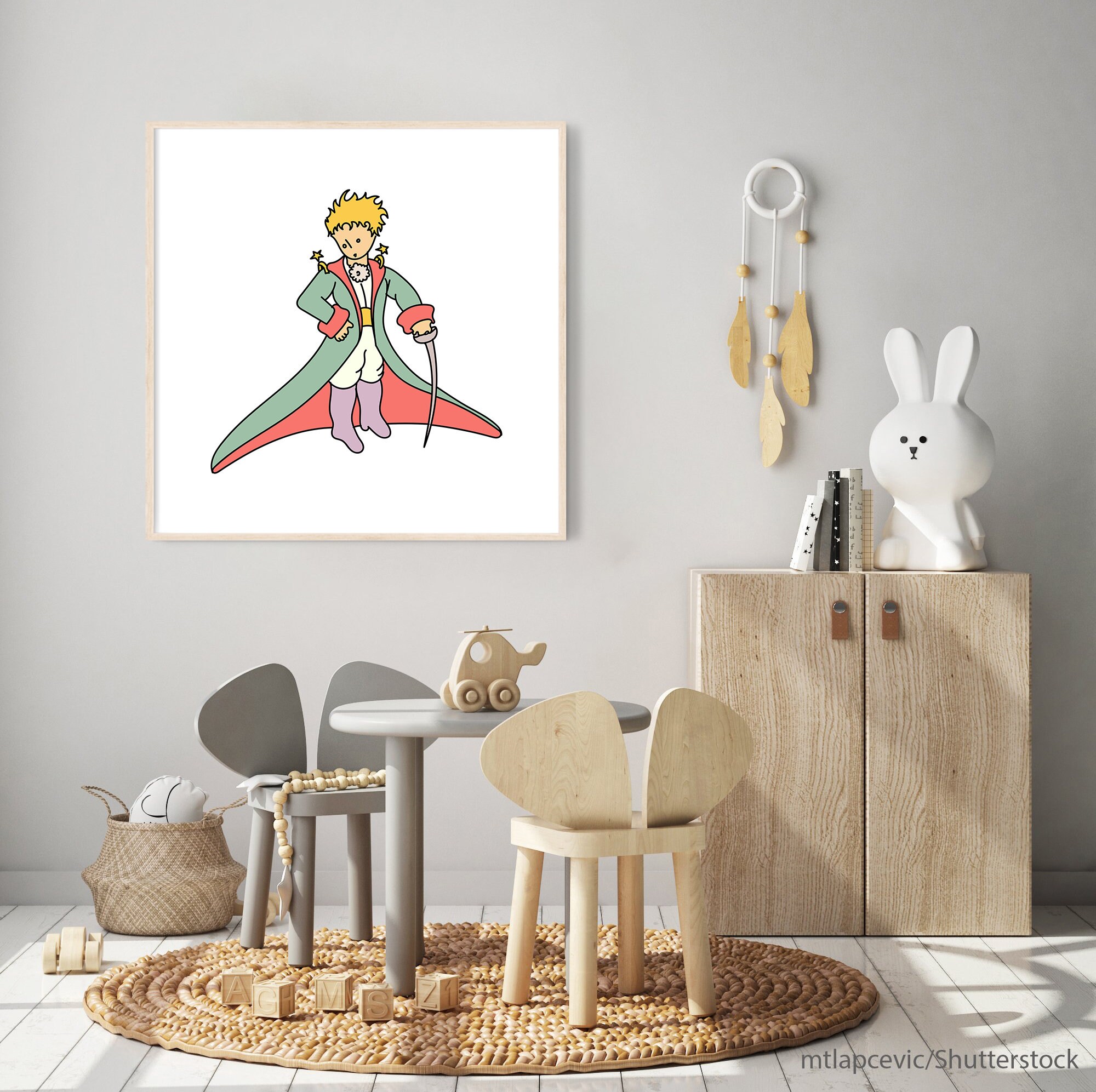 The Little Prince Print / Little Prince Wall Art / Nursery | Etsy