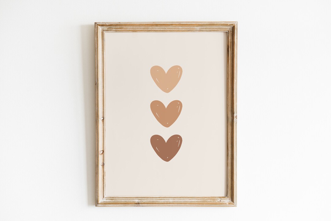 Heart Art Print / Heart Nursery Print / Love Wall Art / Modern Heart ...