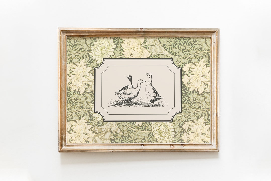 Vintage Duck Print: Farmhouse Country Wall Art (digital Download) - Etsy
