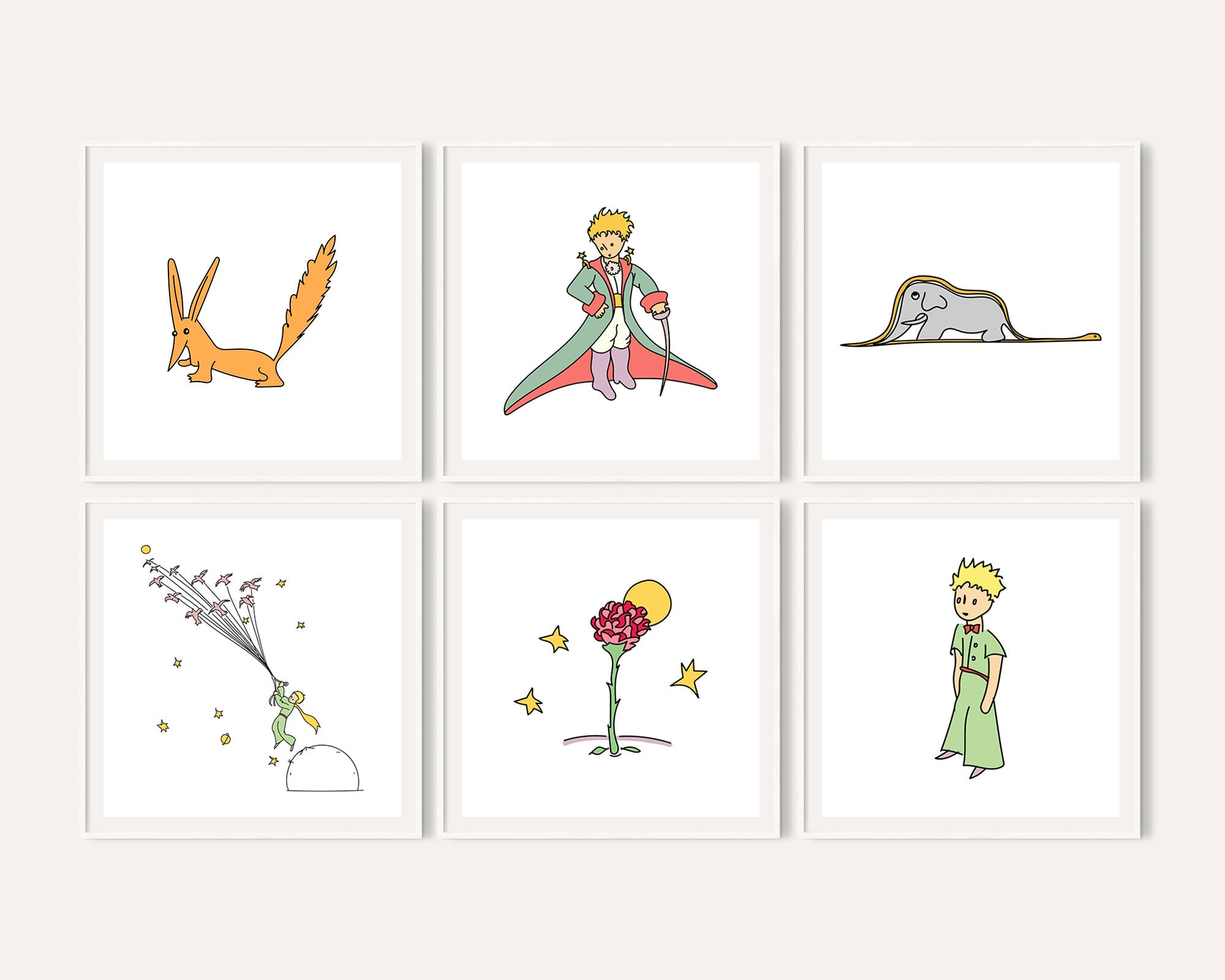The Little Prince Print / Little Prince Wall Art / Nursery | Etsy