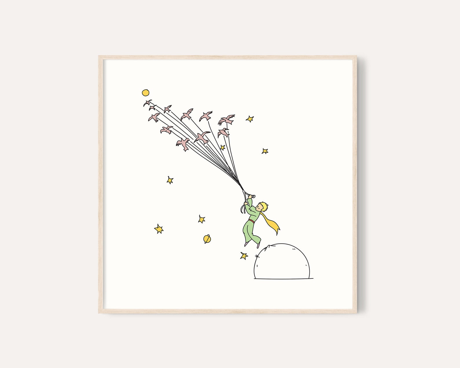 The Little Prince Print / the Little Prince Wall Art Set / - Etsy