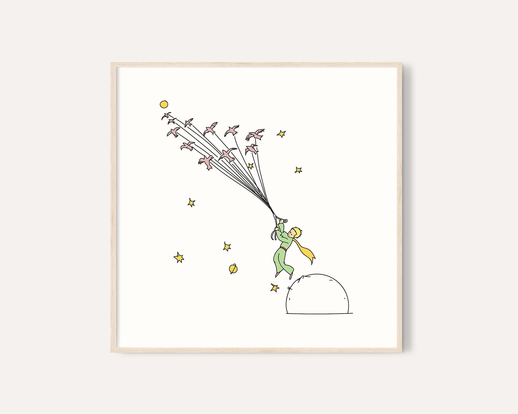 The Little Prince Print / The Little Prince Wall Art Set / | Etsy