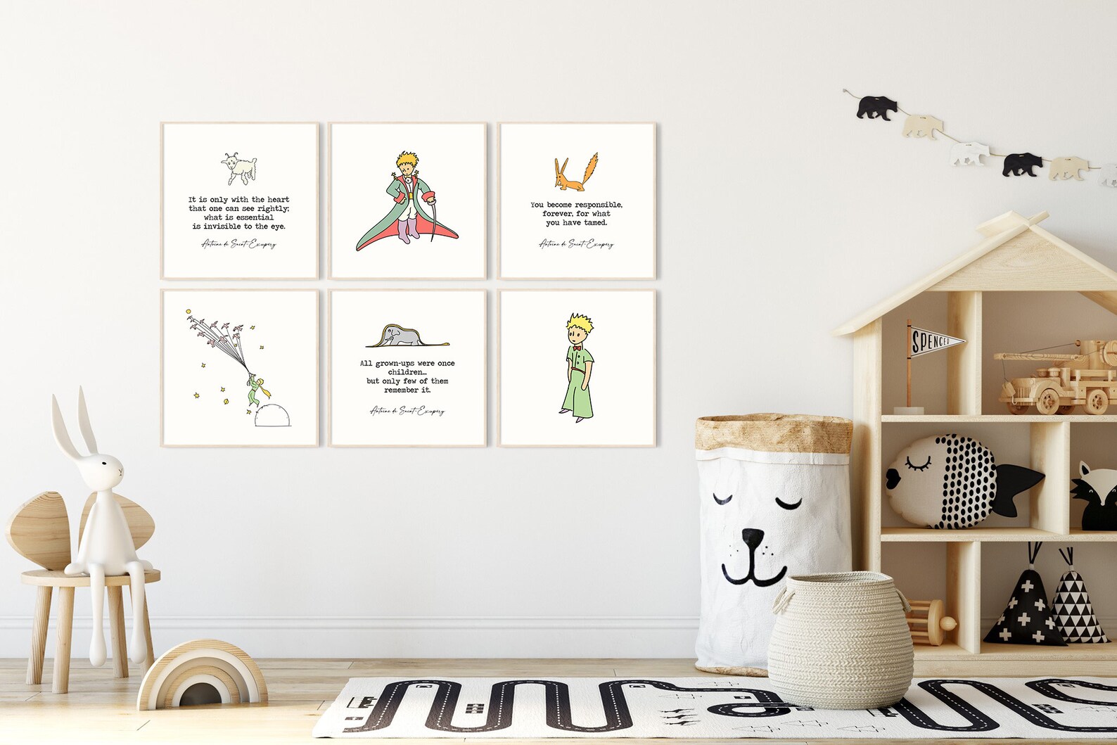 The Little Prince Print / the Little Prince Wall Art Set / | Etsy