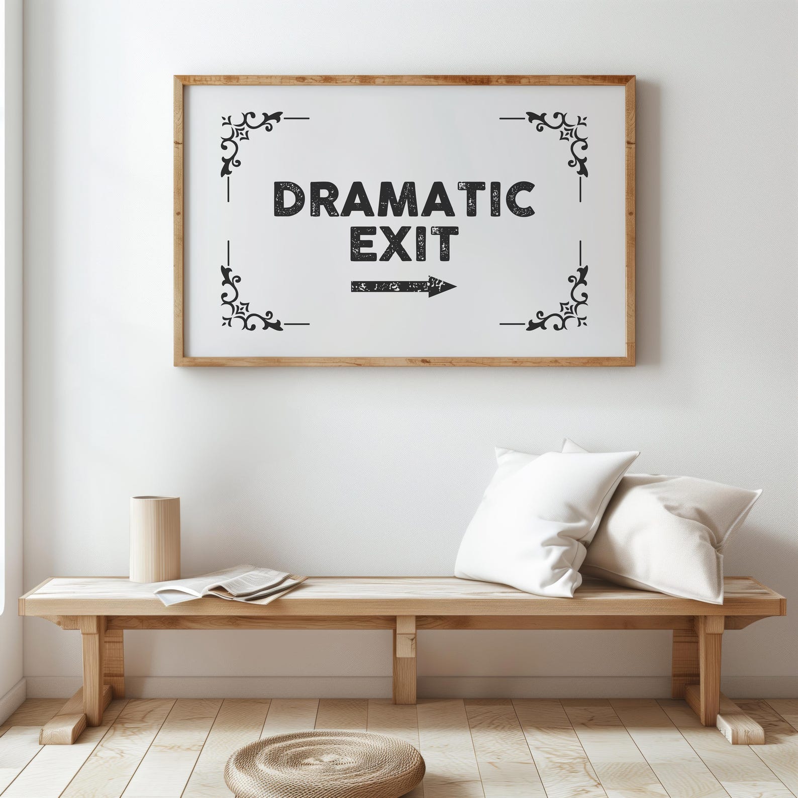 Dramatic Exit Sign Art Print: Retro Typography (digital Download) - Etsy