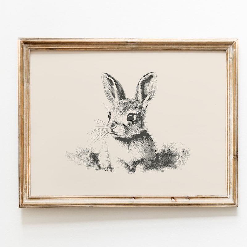 Rabbit Art Print - Etsy