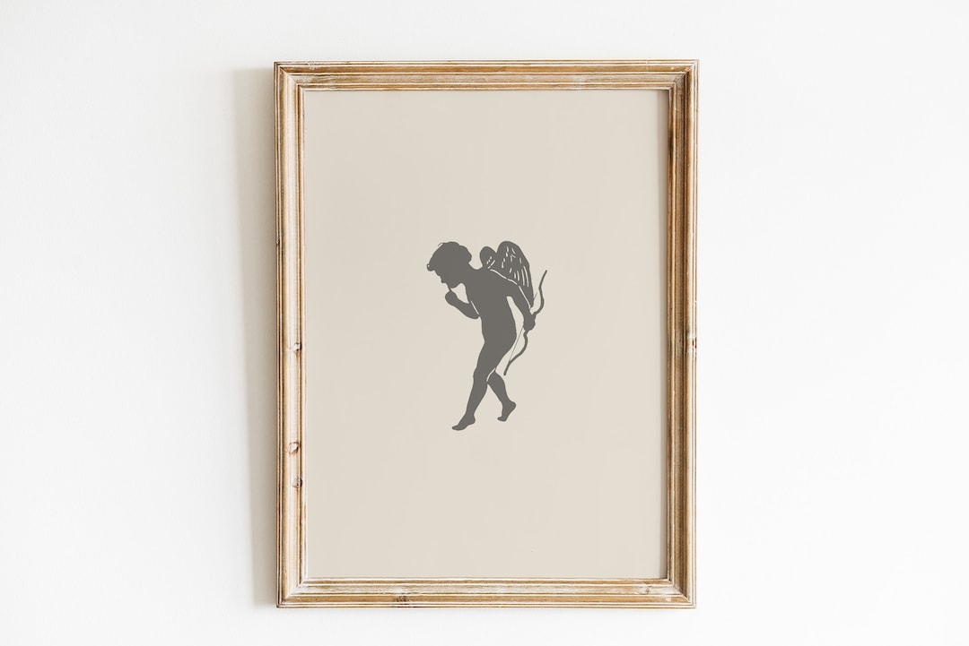 Vintage Cupid Print Valentine's Day Wall Art Antique Cupid Drawing ...