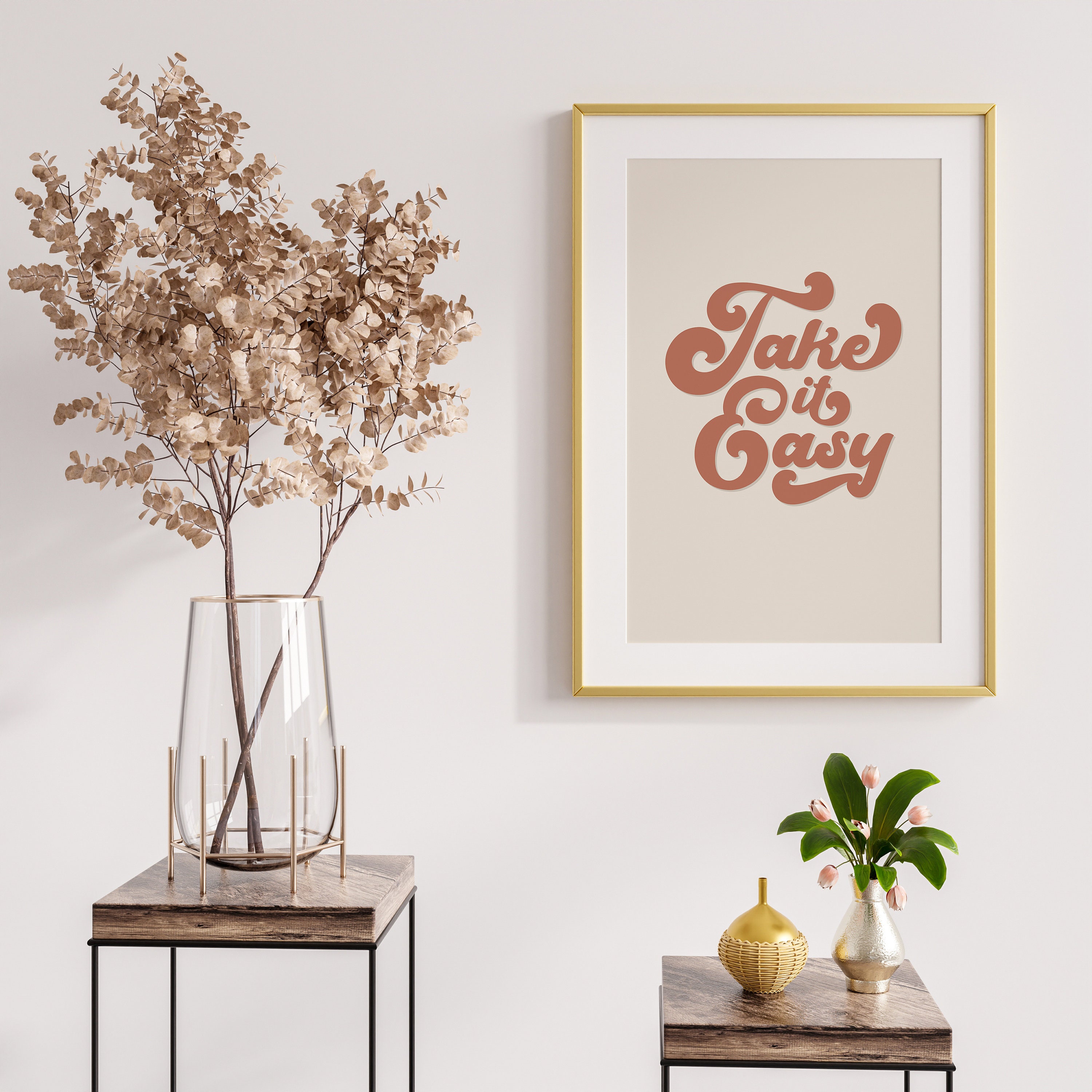 Take It Easy Print / Motivational Quote Print / Typography - Etsy
